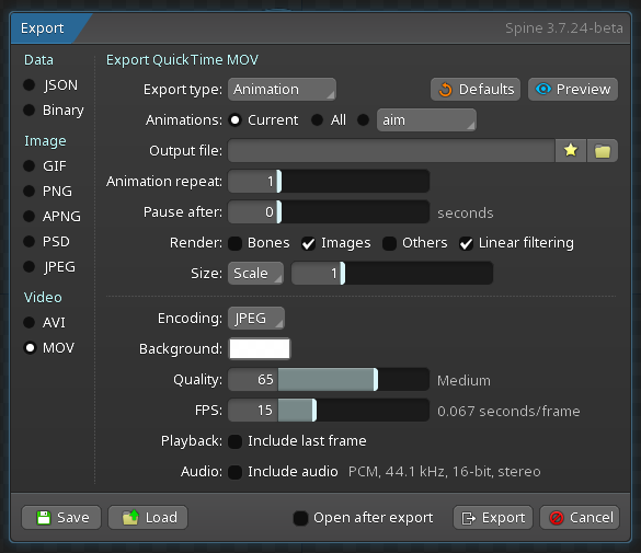 [3.7.24 MOV export] Default Scale is 1. Should be 100. · Issue #372 ...