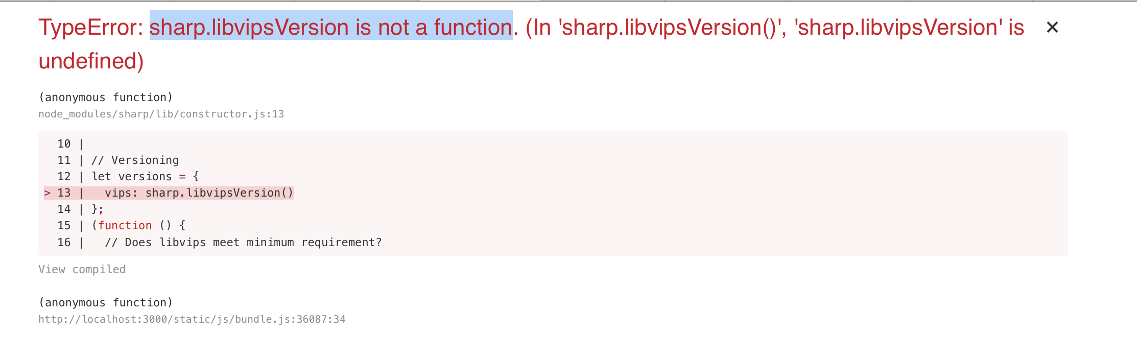 sharp.libvipsVersion is not a function · Issue #923 · lovell/sharp · GitHub