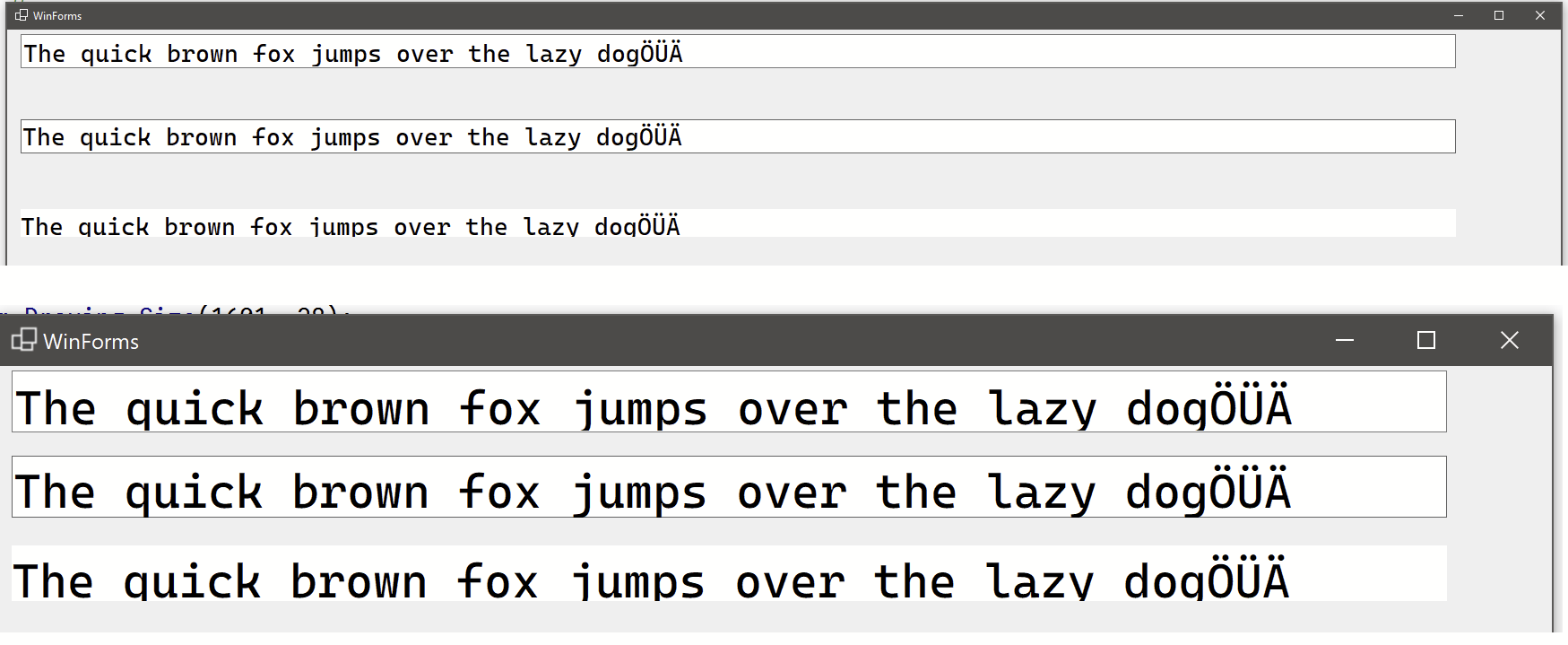 Some letters are cropped in a textbox when Cascadia Code font is used · Issue #5255 · dotnet ...