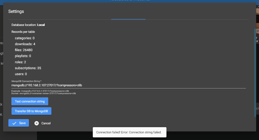 MongoDB - "Connection failed! Error: Connection string failed." · Issue ...