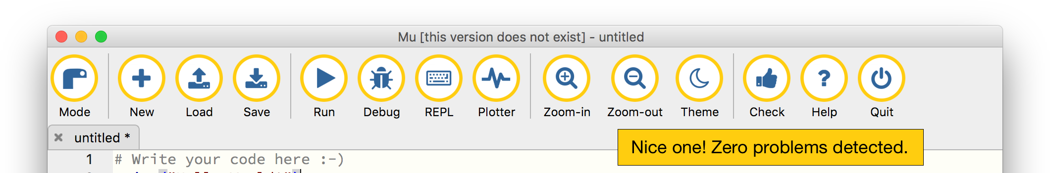 UI/UX | Check button vs. Positive feedback · Issue #762 · mu-editor/mu · GitHub