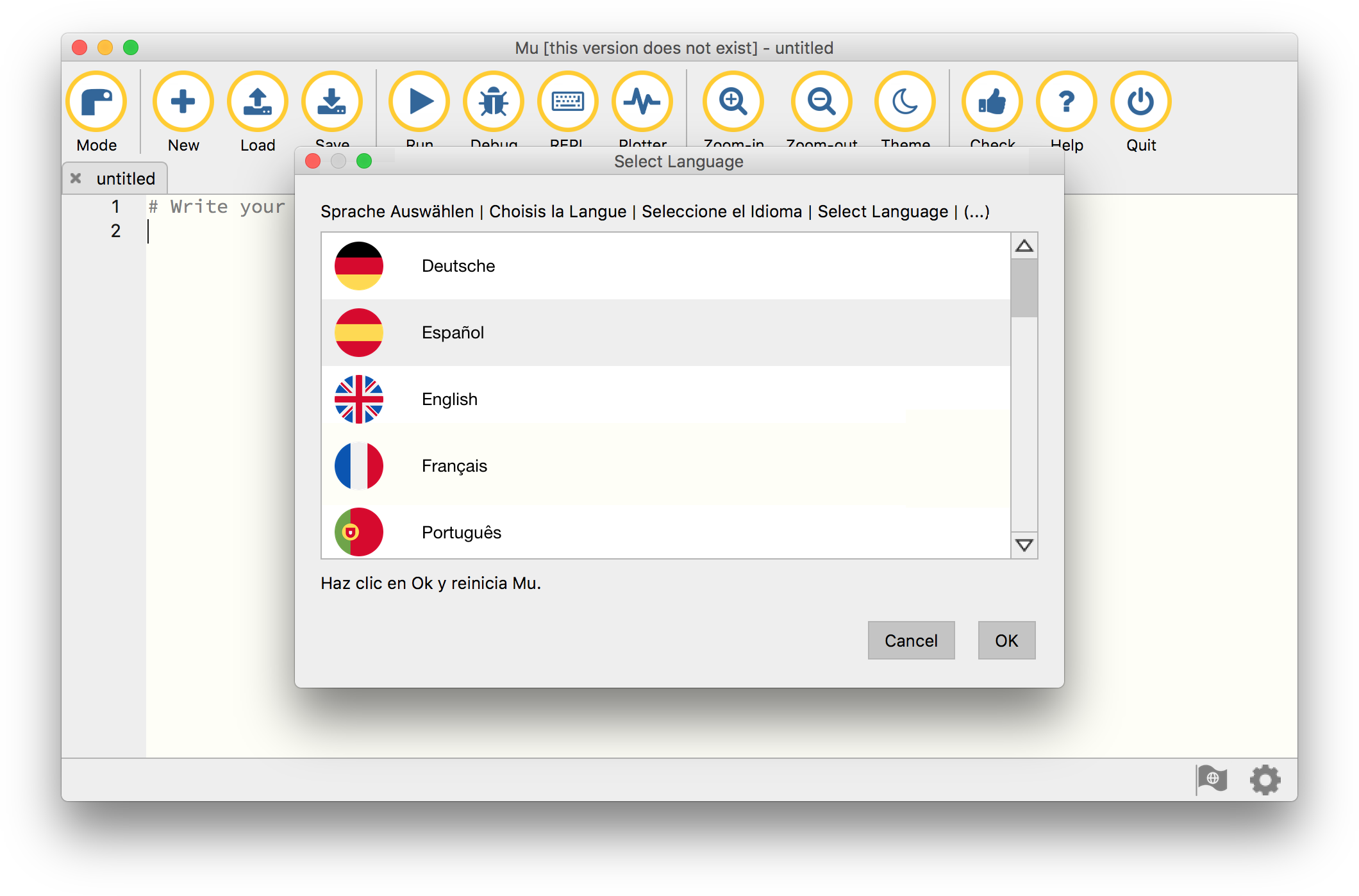 Allow users to override locale setting · Issue #692 · mu-editor/mu · GitHub