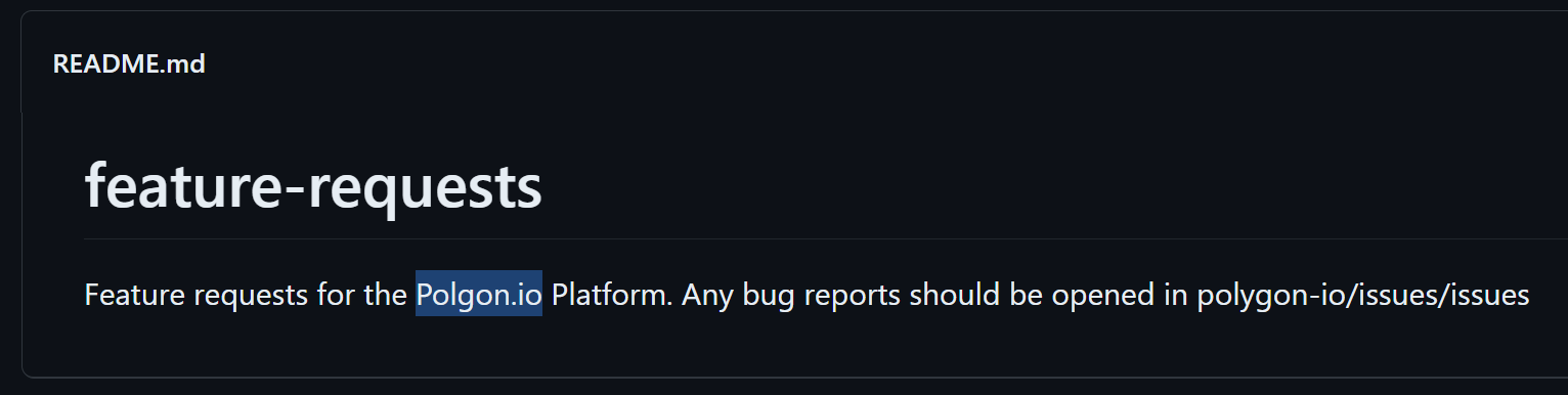 Typo In The Readme Text Of Polygon Iofeature Requests · Issue 266 · Polygon