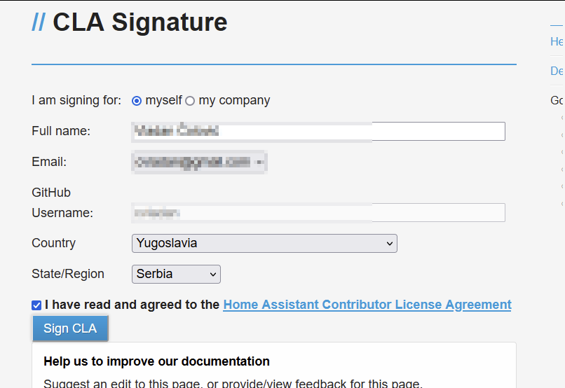 Country list in CLA · Issue #25412 · home-assistant/home-assistant.io · GitHub
