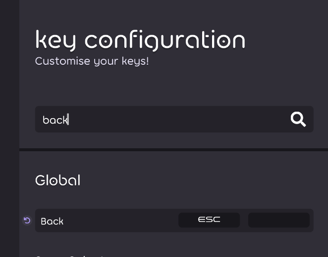 Pressing ESC while changing key binds sets that action to ESC instead ...