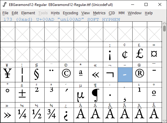 Hyphens not shown when using EB Garamond otf (Android & Linux) · Issue ...