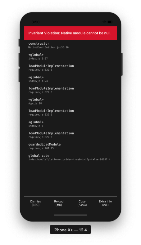 Invariant violation Native module cannot be null · Issue #880 · doublesymmetry/react-native ...
