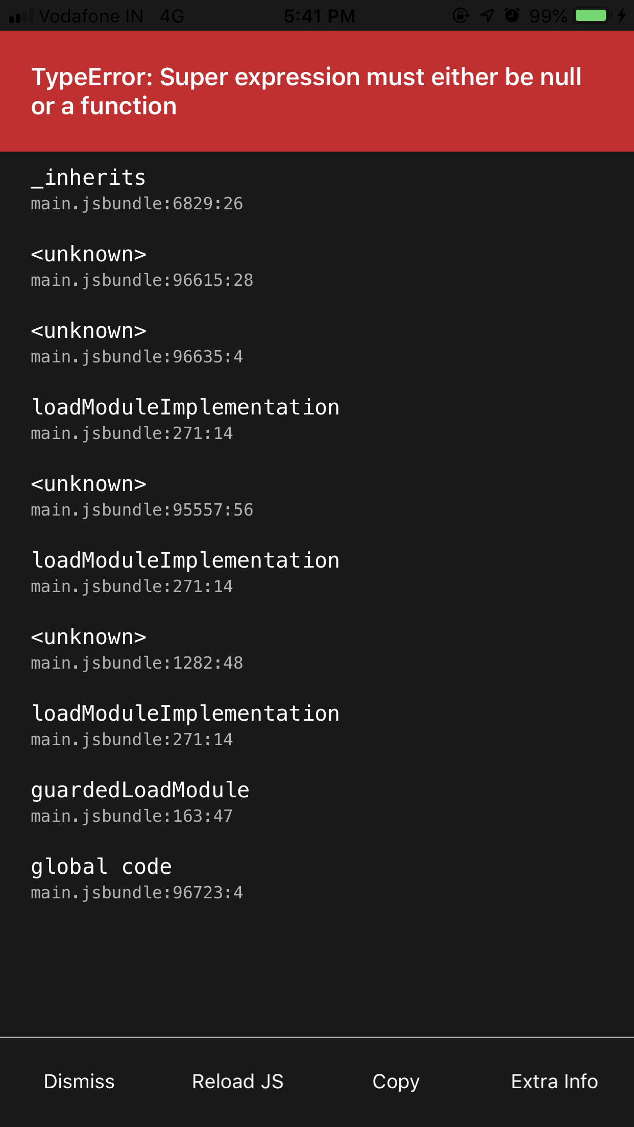 ProgressComponent in react-native-track-player: Super expression must either be null or a ...