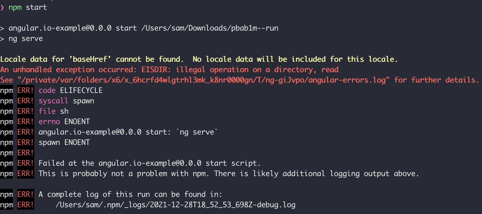 Locale data for 'baseHref' cannot be found. No locale data will be included for this locale ...