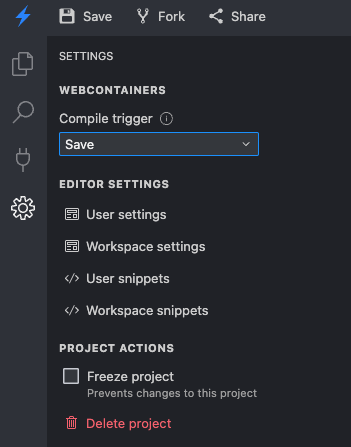 It might be confusing to users that they need to click the save button before their code will ...
