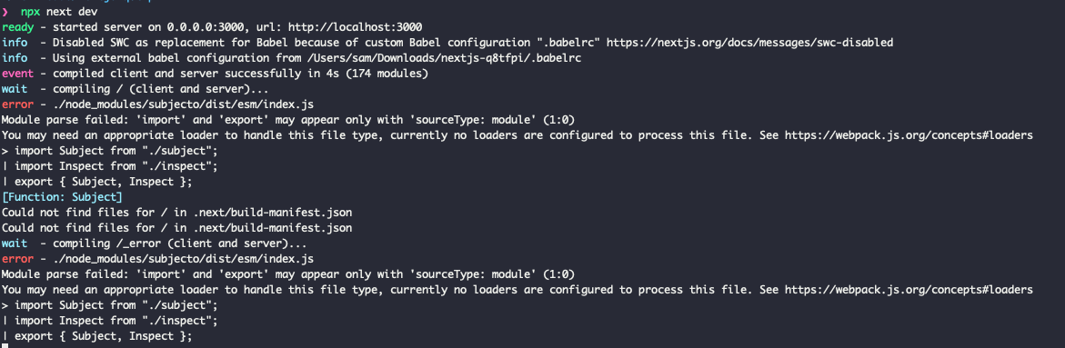 issue with importing packages referencing esm (Next.js template) · Issue #850 · stackblitz ...