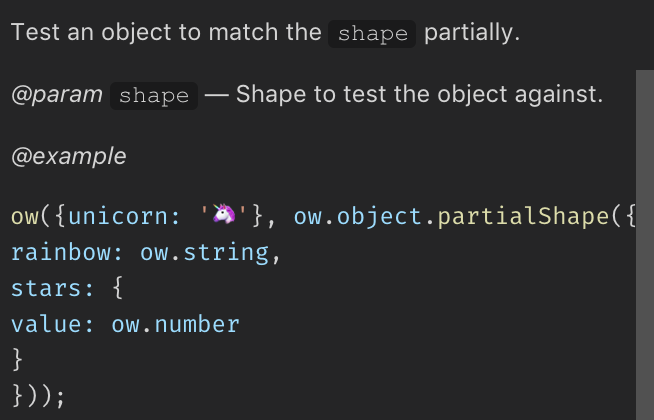 TSDoc @example indentation not working · Issue #67703 · microsoft/vscode · GitHub
