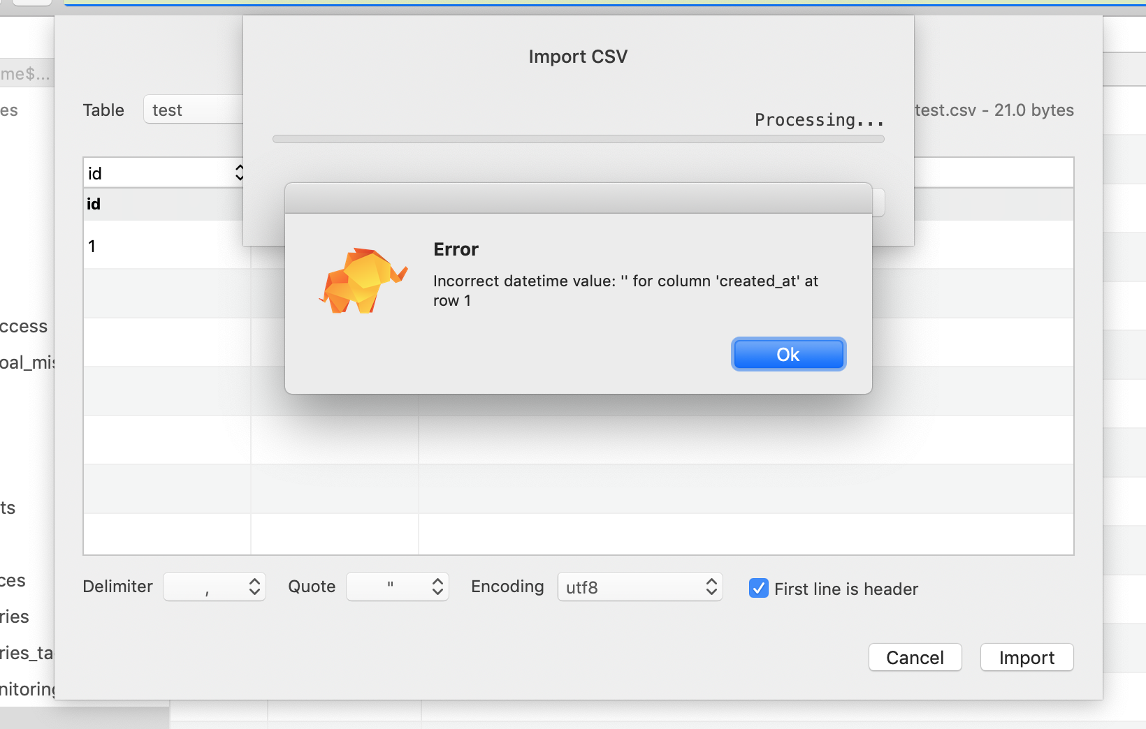 import from csv doesn't work as expected · Issue #804 · TablePlus/TablePlus · GitHub