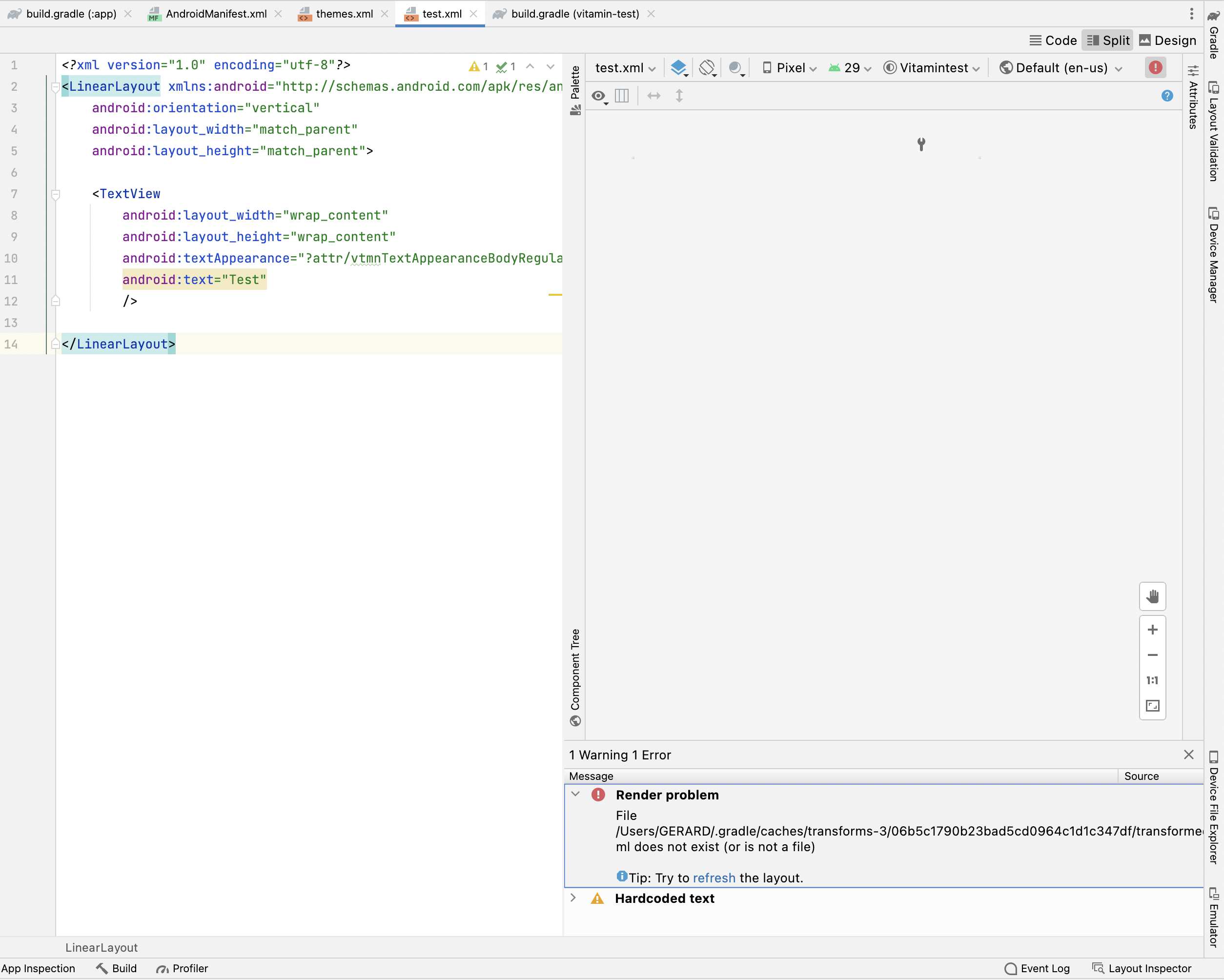 bug: can't use Vitamin in XML previews with Dolphin · Issue #141 · Decathlon/vitamin-android ...