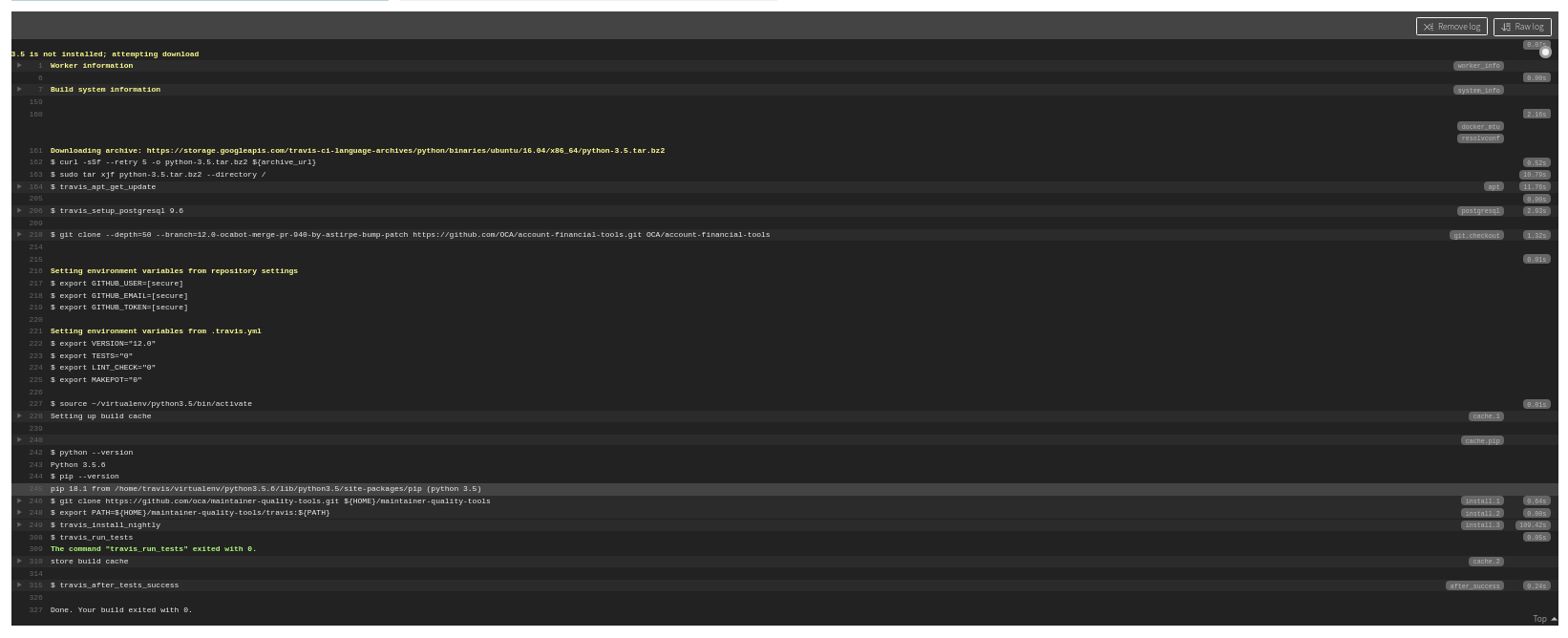 Travis failing in 12.0 · Issue #947 · OCA/account-financial-tools · GitHub