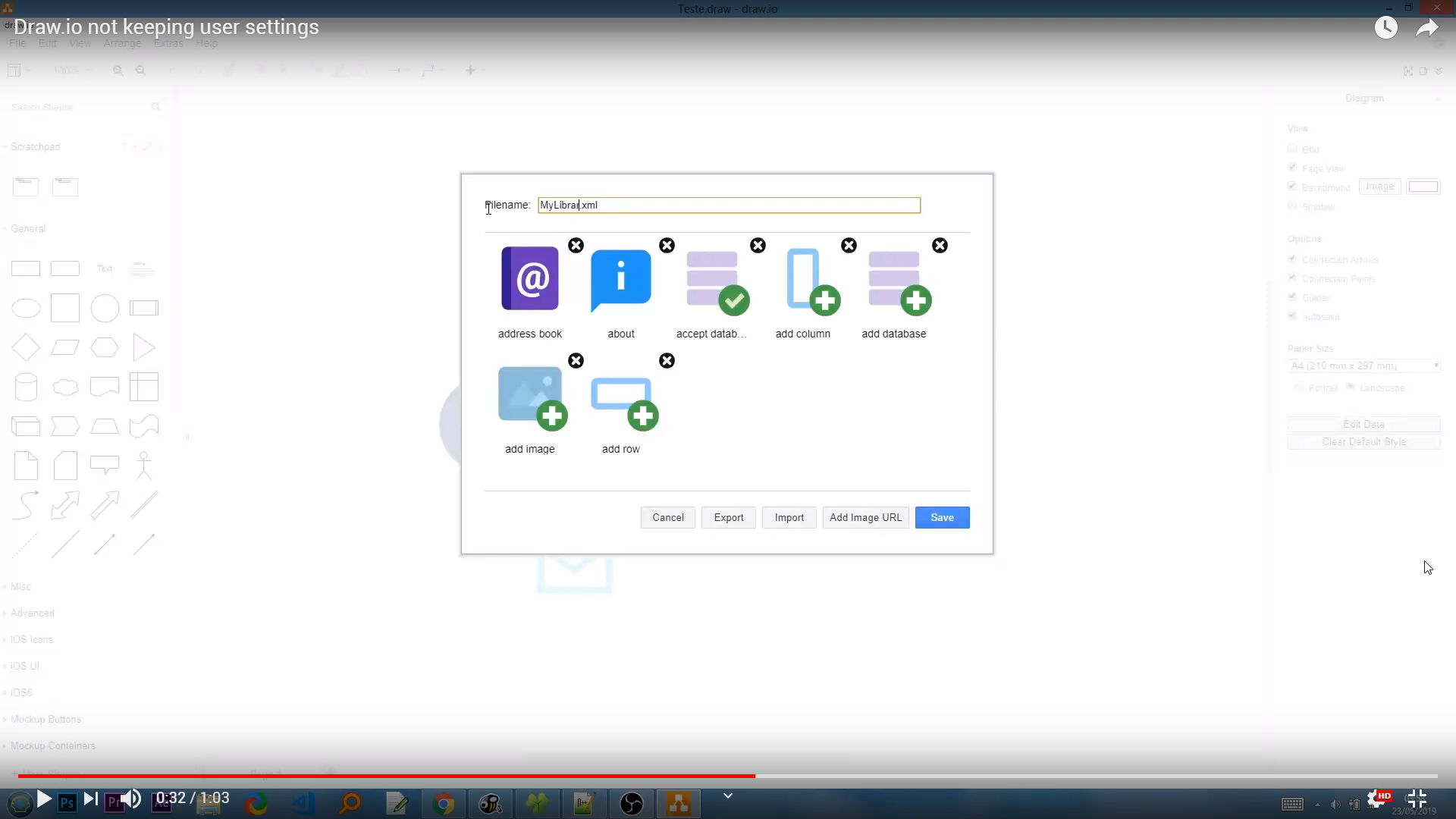 Draw.io doesn't keep my settings and custom libraries · Issue #436 · jgraph/drawio · GitHub