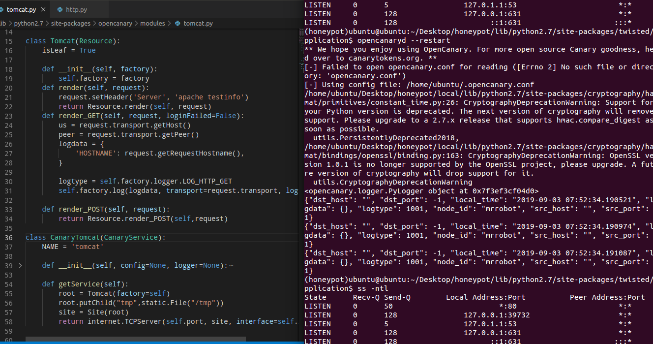 customise module, link directory & function, but can't open port · Issue #75 · thinkst ...