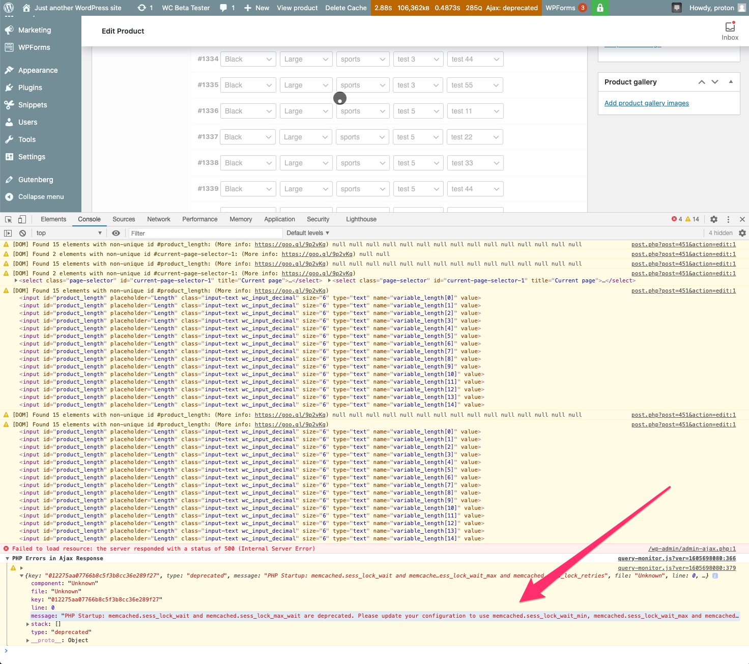 [GlobalStep - WooCommerce 4.8 + WPB 3.9] Website gets stuck while loading the variations when ...