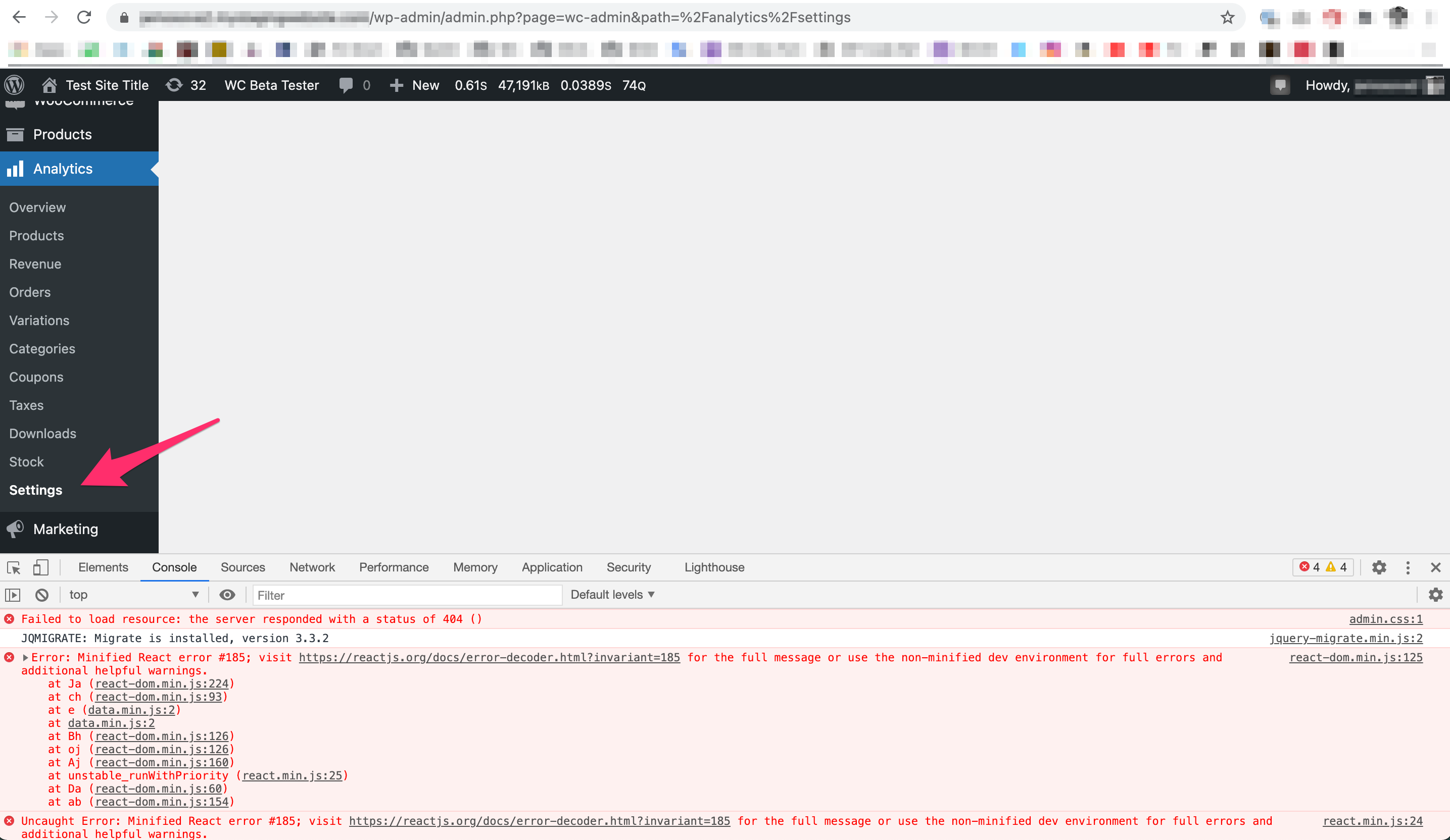 Analytics Settings Blank Page · Issue 6549 · Woocommerce Woocommerce Admin · Github