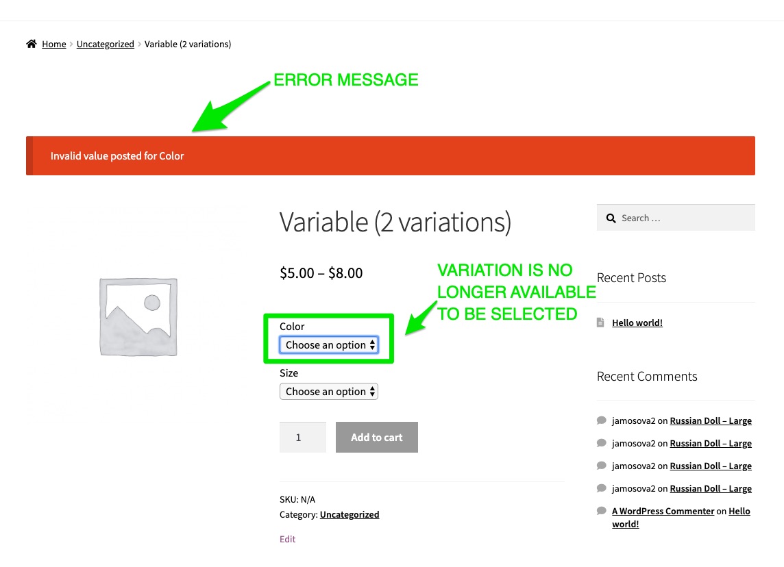 Not displaying variation/attribute name on order details page · Issue #25185 · woocommerce ...