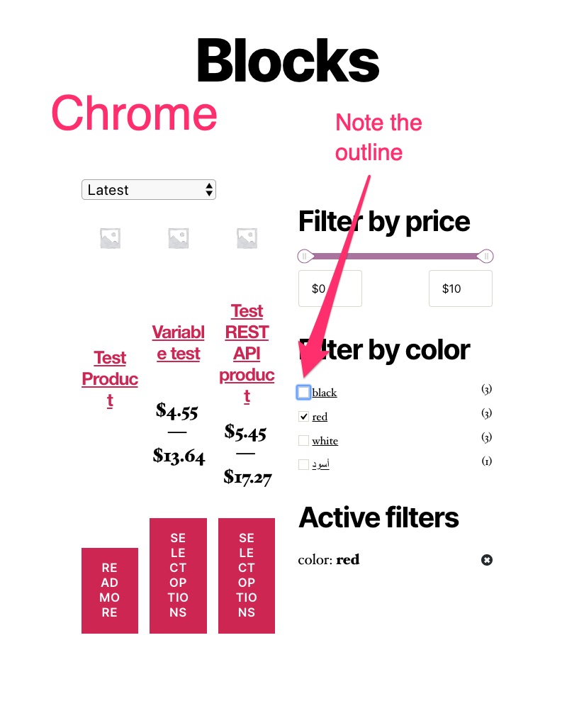 [WC 3.9 beta.2]: Filter by Attribute Block: The attributes filter ...