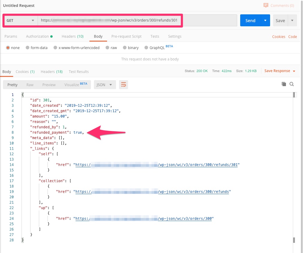[API] refunded_payment in Refunds isn't showed in POST · Issue #27296 ...