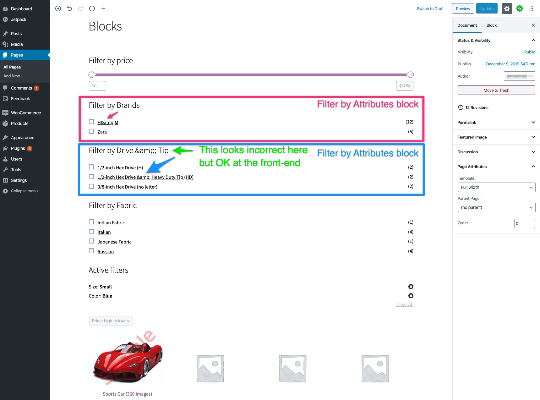 [wc 3 9 Rc 3] Inconsistent Display Of Ampersand And In Blocks · Issue 1586 · Woocommerce