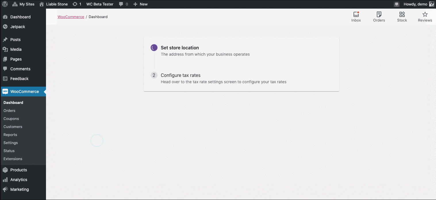 [WC 4.1 beta.2] `Set store location details` section doesn't work after ...