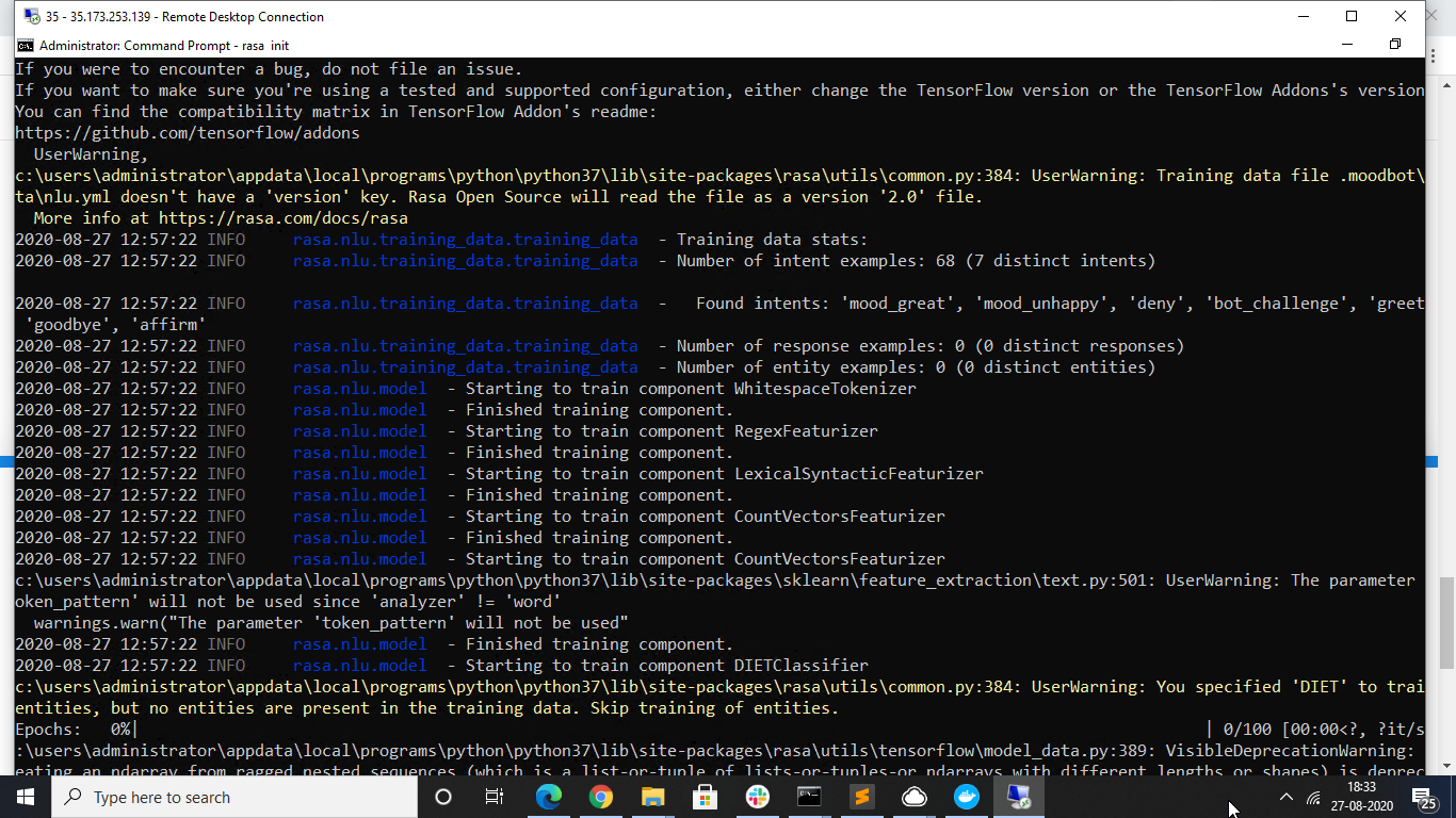 Rasa --version now breaks on Windows · Issue #6496 · RasaHQ/rasa · GitHub