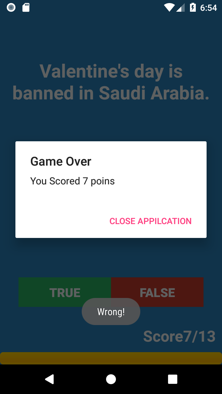GitHub - ERON23/Quizzler-Android-master: Quiz app. Allows the user to ...