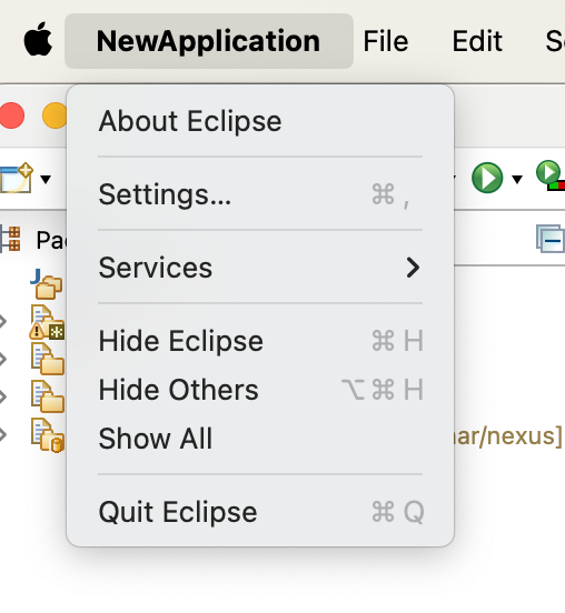 Macos Sonoma Menu Says Newapplication Instead Of Eclipse · Issue 844 · Eclipse Platform