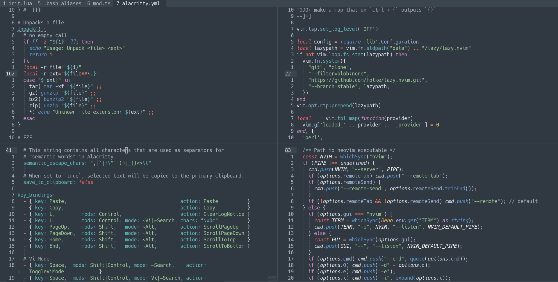 GitHub - kaiuri/nvim-juliana: Port of Sublime's Mariana Theme to Neovim for short attention span ...