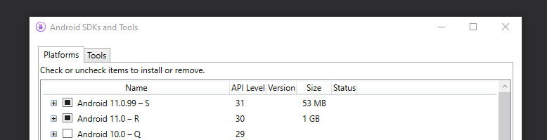 [Bug] No android OS API 31 option in MAUI App · Issue #2765 · dotnet ...