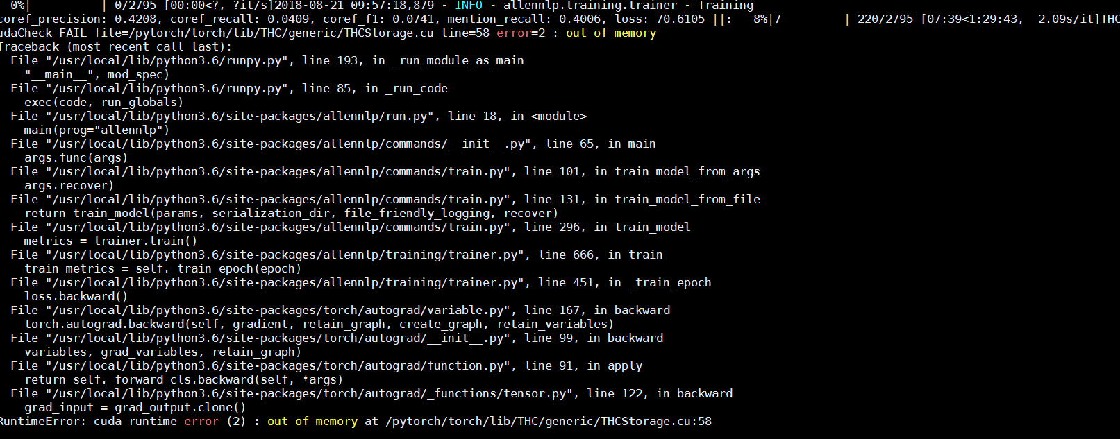Variational dropout for Coreference Model · Issue #1637 · allenai/allennlp · GitHub