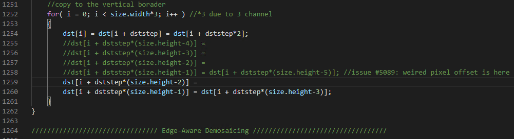 Bayer VNG Pixel Offset · Issue #5089 · opencv/opencv · GitHub
