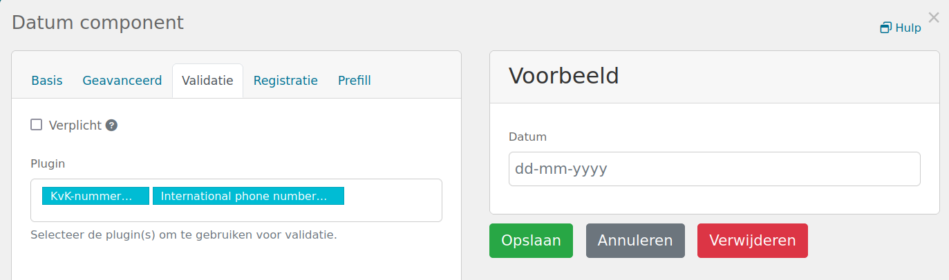 Only show relevant validation plugins in each component · Issue #1879 · open-formulieren/open ...