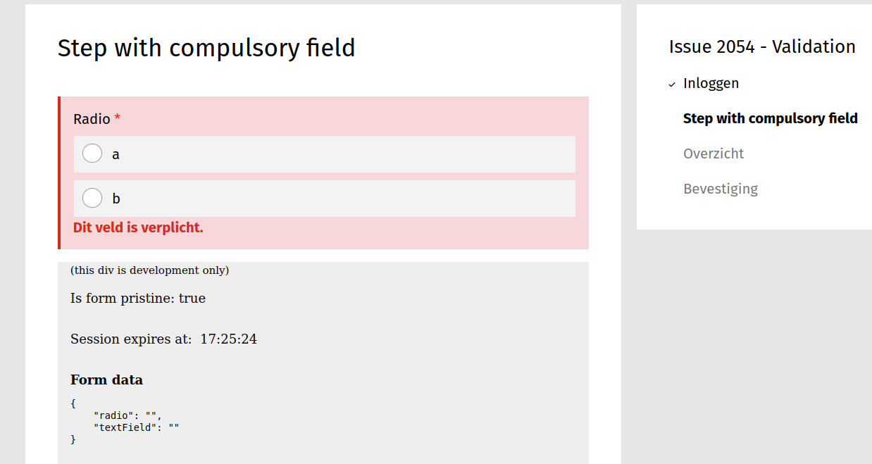 Immediataly after the first step the next form step marks all fields as ...