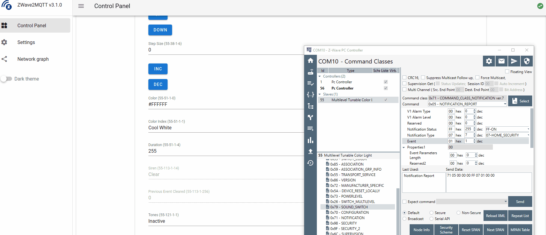 [bug] State of the NOTIFICATION_REPORT(0x0E=siren) is not reflected in ...