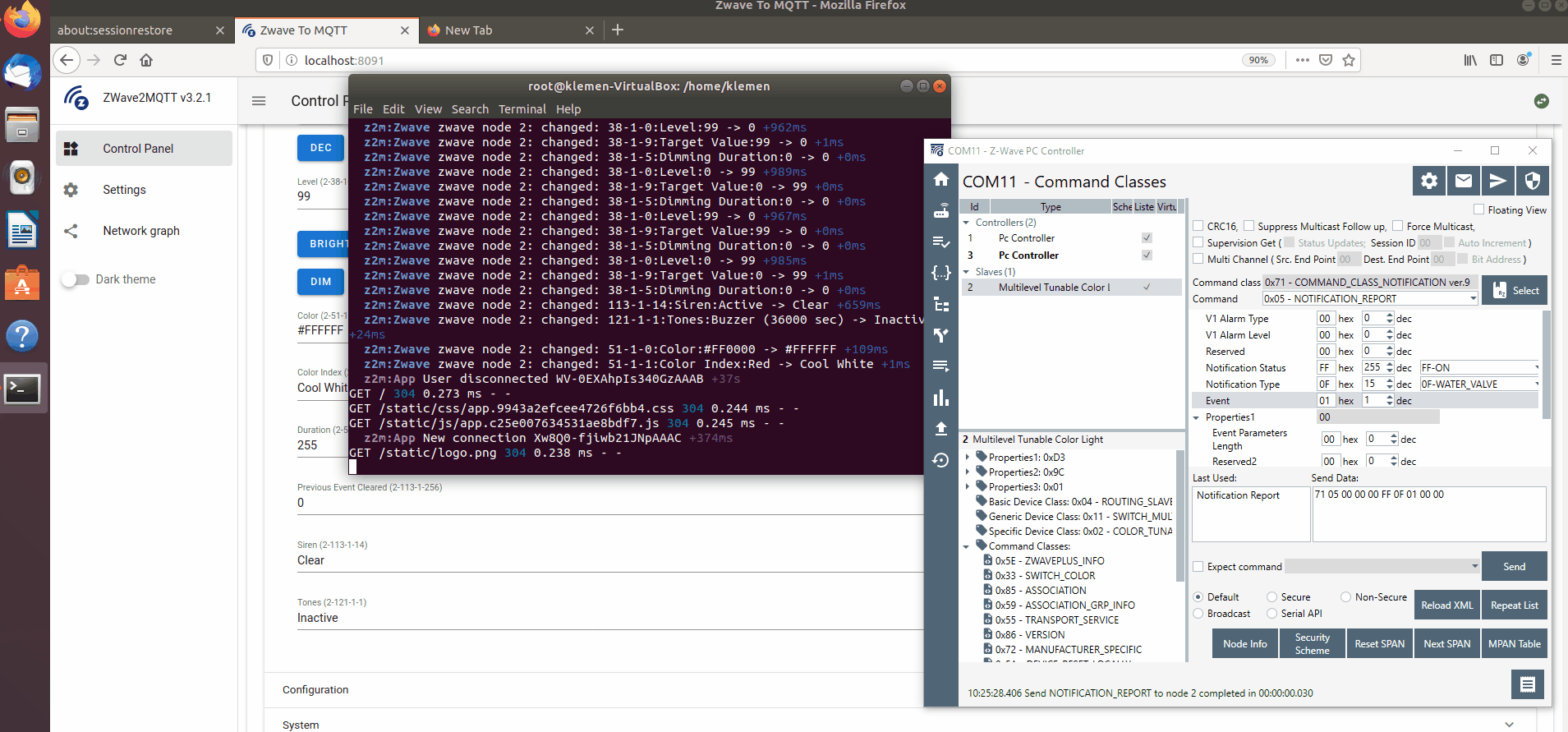[bug] State of the NOTIFICATION_REPORT(0x0E=siren) is not reflected in the control panel · Issue ...
