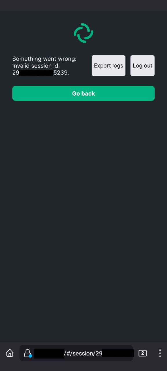 "Invalid session id" sometimes when opening Hydrogen · Issue #853 · element-hq/hydrogen-web · GitHub