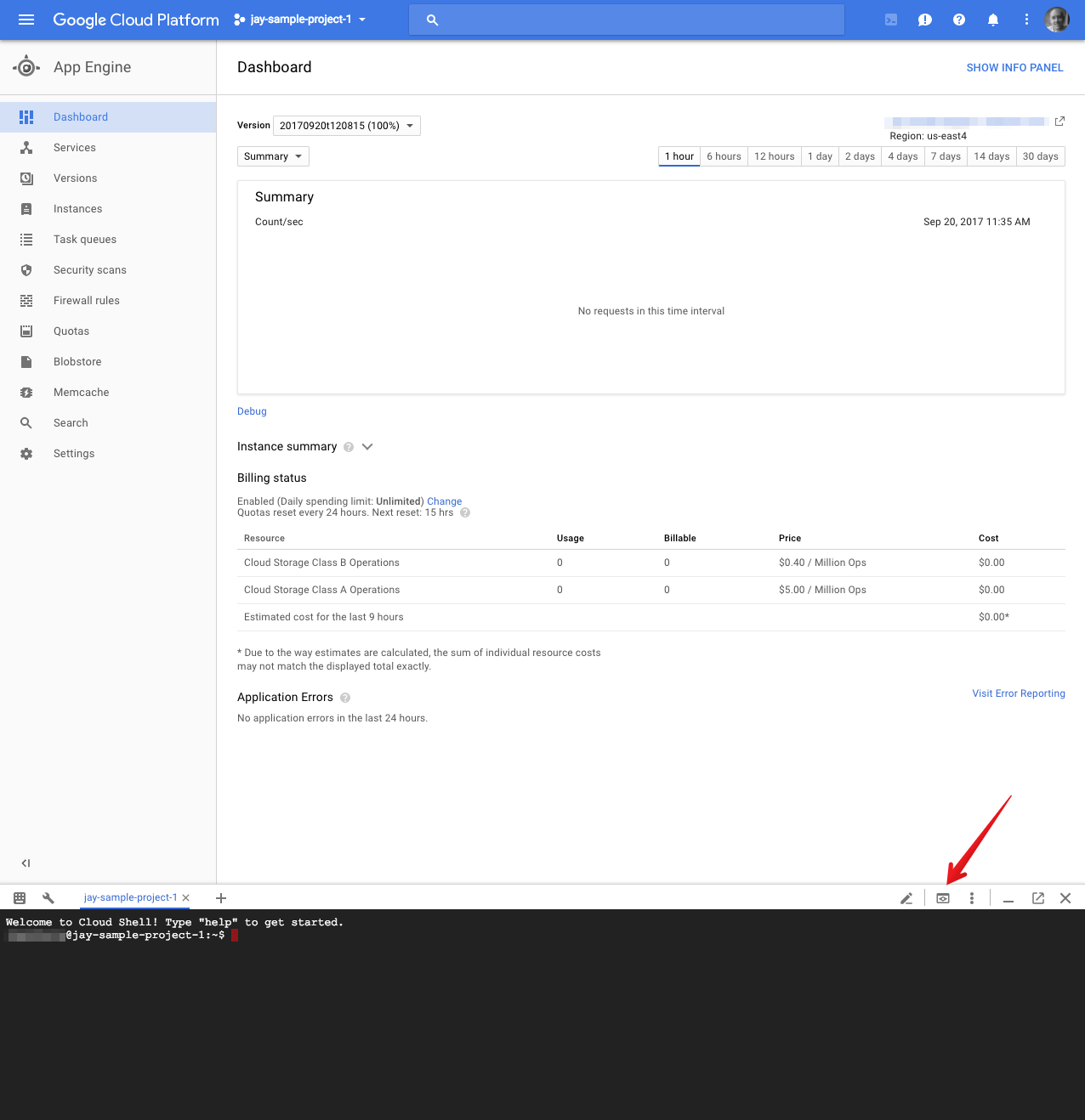 Google cloud shell missing web preview button - Stack Overflow