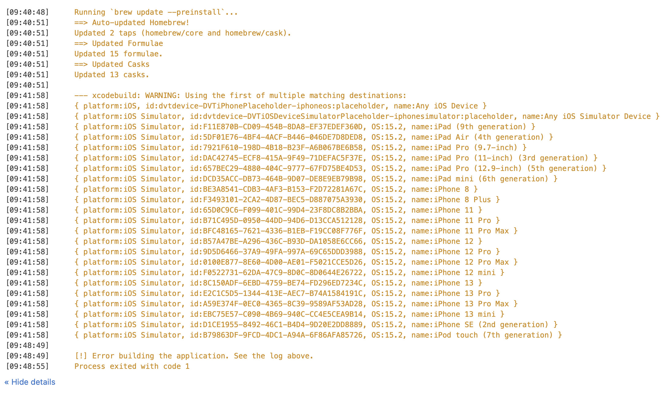 Scan Xcode 131 Warning Using The First Of Multiple Matching