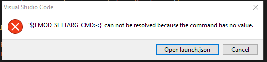 Lmodsettargcmd Vs Code Error Message · Issue 7971 · Microsoftvscode Python · Github