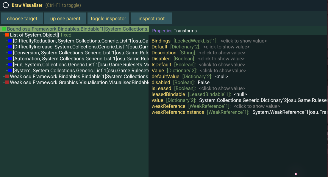 Extend Draw Visualiser to allow inspecting non-Drawable objects · Issue #4946 · ppy/osu ...