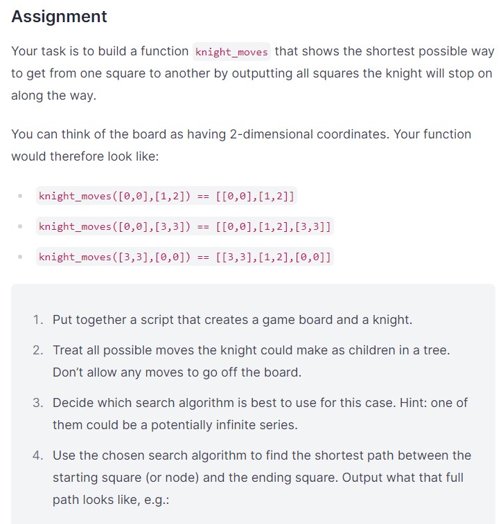 GitHub - hansnery/knights_travail: An assignment part of the Odin Project's curriculum