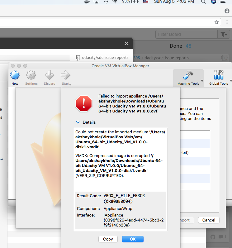 Corrupt VM for ROS · Issue #1398 · udacity/sdc-issue-reports · GitHub