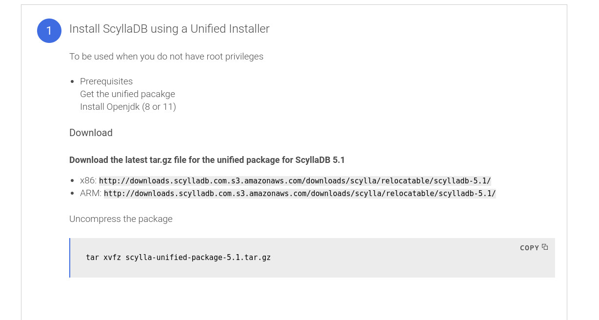 No download link for unified installer · Issue #12934 · scylladb/scylladb · GitHub