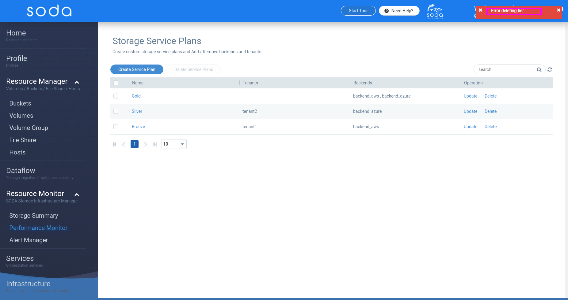 [Multicloud UI] Change the word `Tier` to `Service Plan` from all ...
