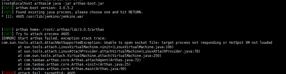 Linux web console功能支持报错 · Issue #436 · alibaba/arthas · GitHub