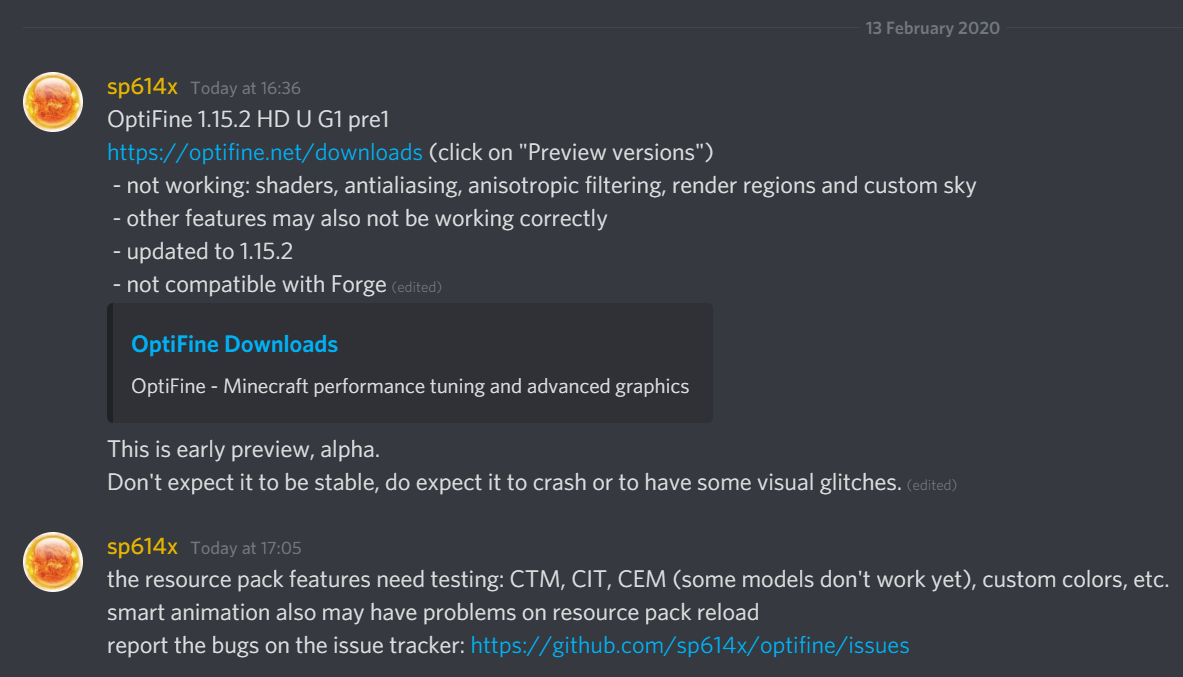 ~Invalid · Issue #3315 · sp614x/optifine · GitHub